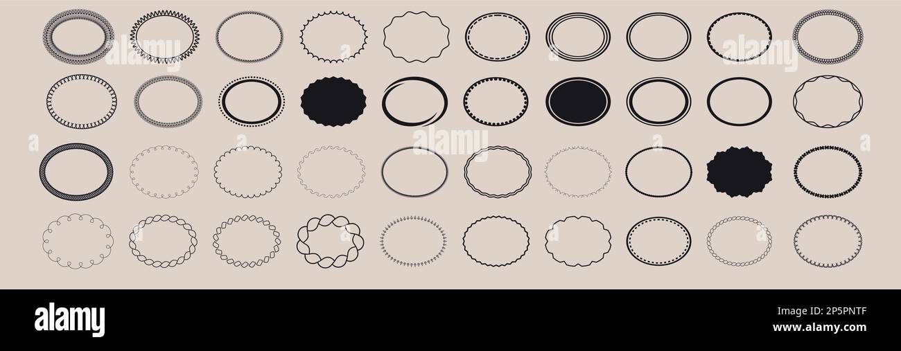 Basic Shapes Oval Monogram frame Basic Shapes Stock Vector Image & Art ...