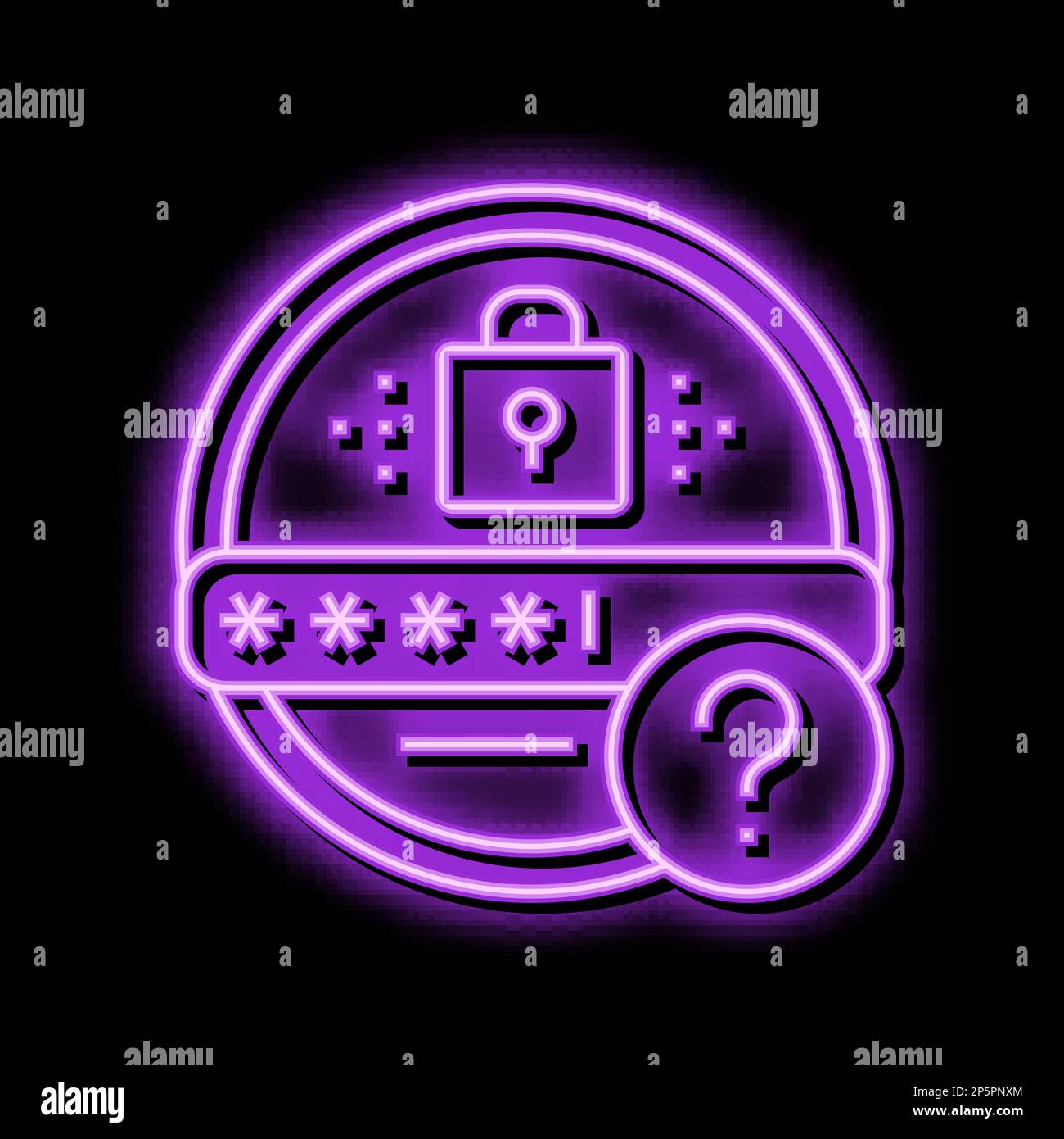 Forgot Password Neon Glow Icon Illustration Stock Vector Image And Art