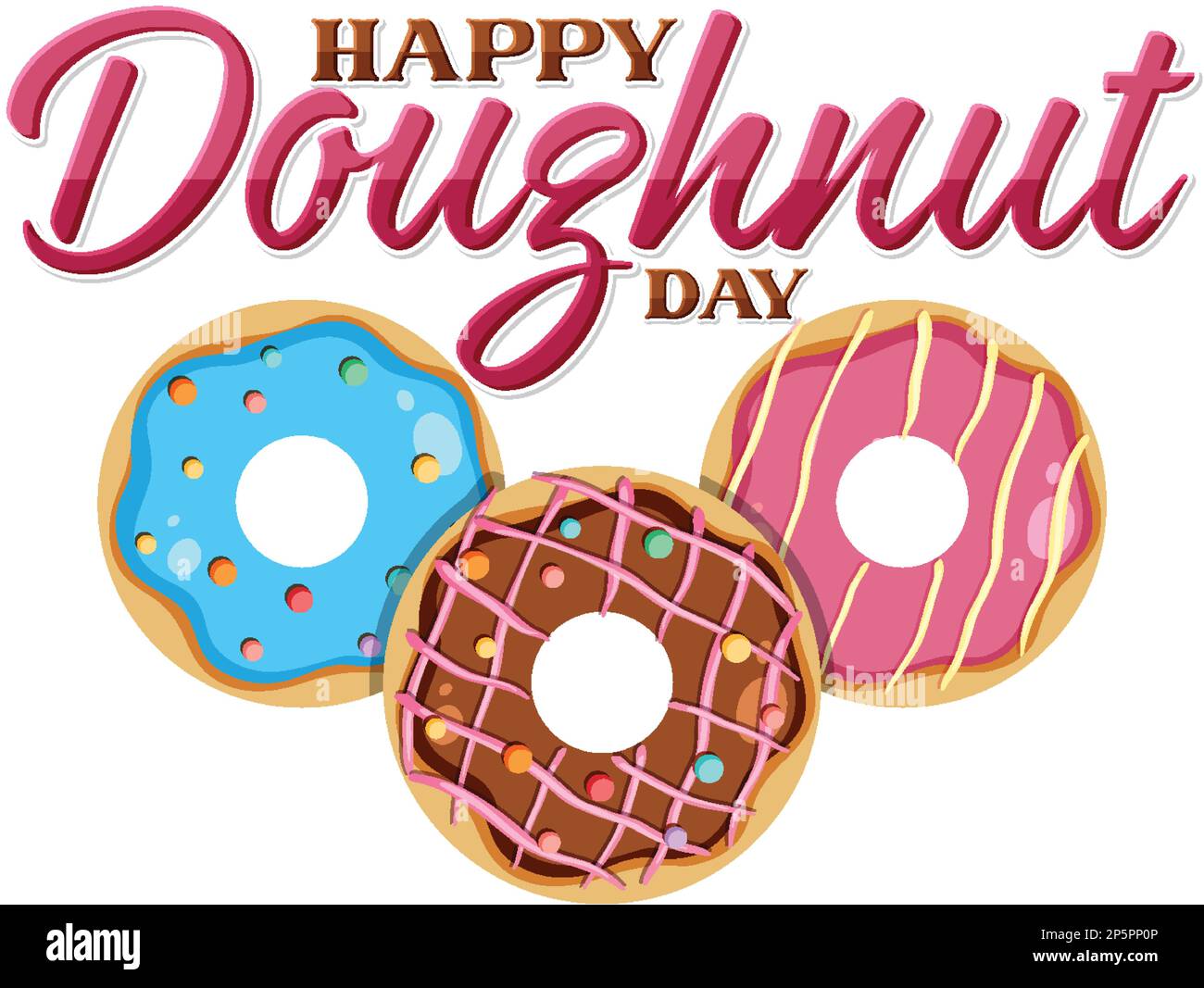 Happy doughnut day in June logo illustration Stock Vector Image & Art ...