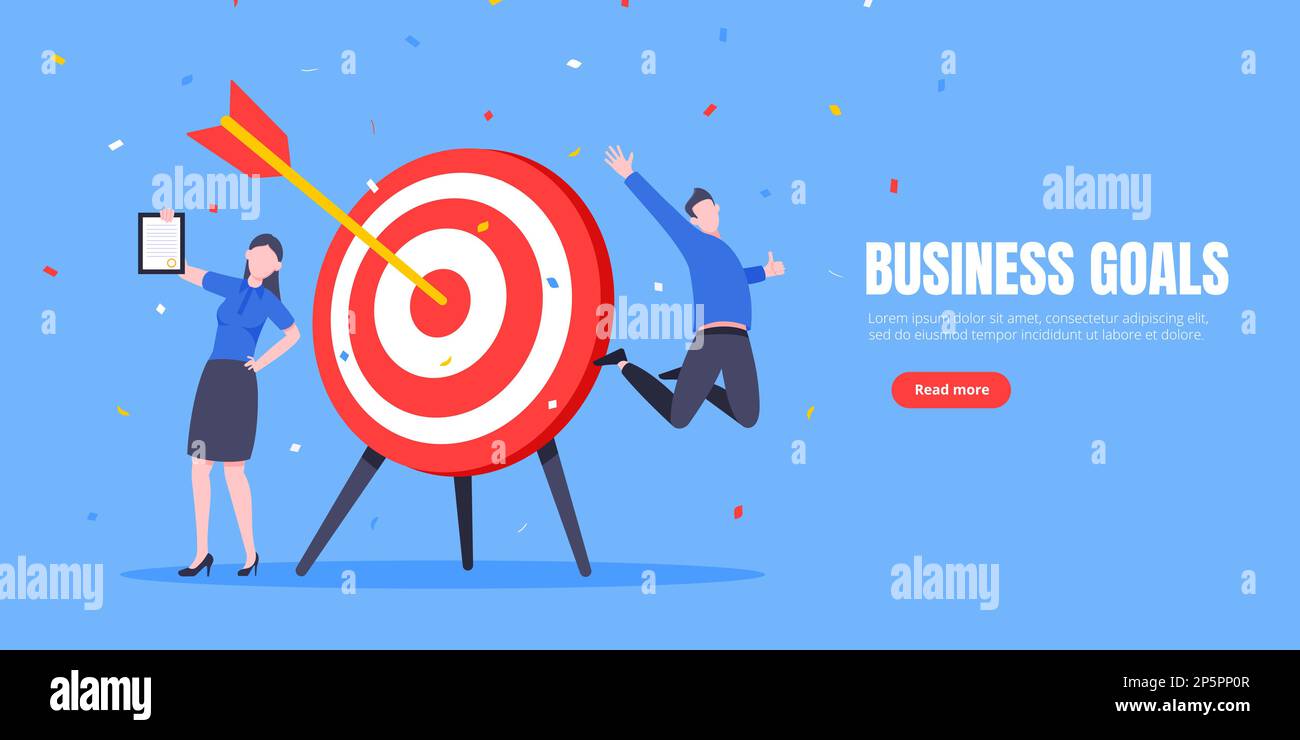 Goal achievement business concept sport target icon and arrow in the ...