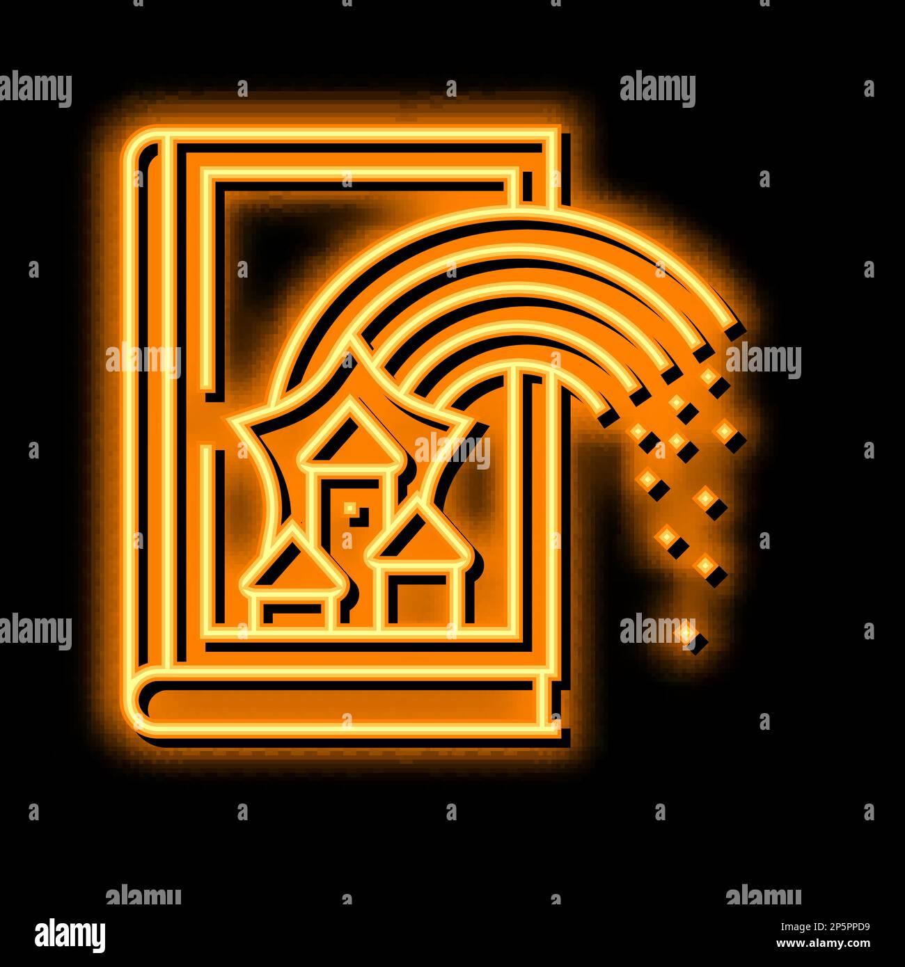 fairy tale book neon glow icon illustration Stock Vector Image & Art ...