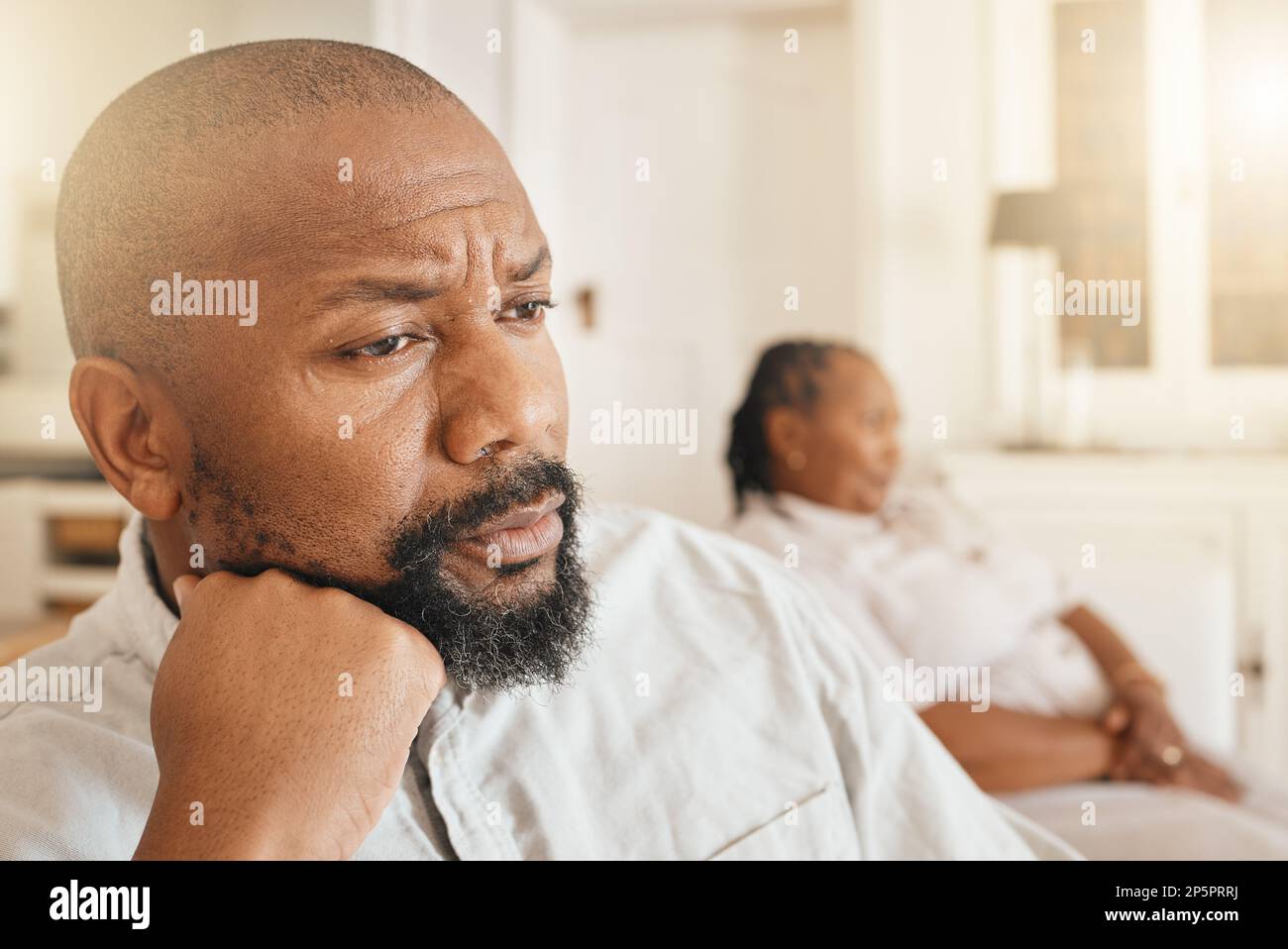 Face, frustrated or argument and a black man looking angry or upset ...