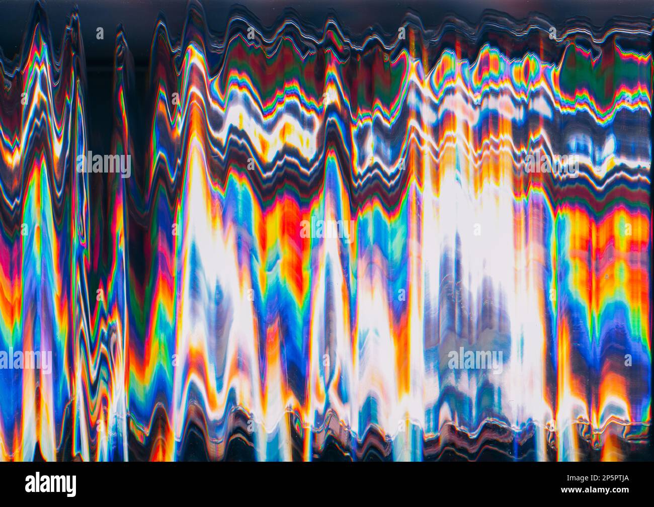 glitch art color distortion neon glow artifacts Stock Photo - Alamy