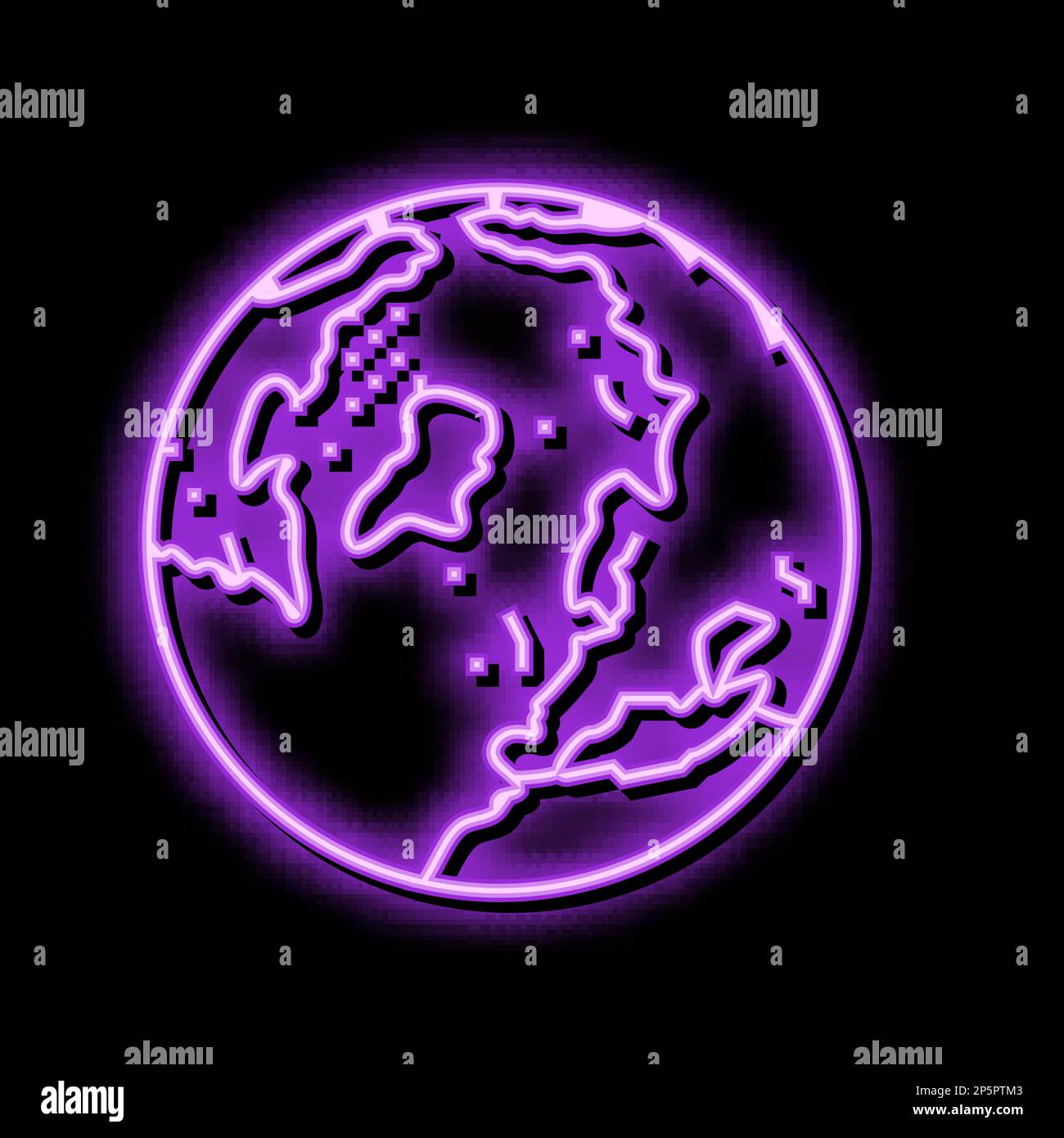 arctic ocean map neon glow icon illustration Stock Vector Image & Art ...