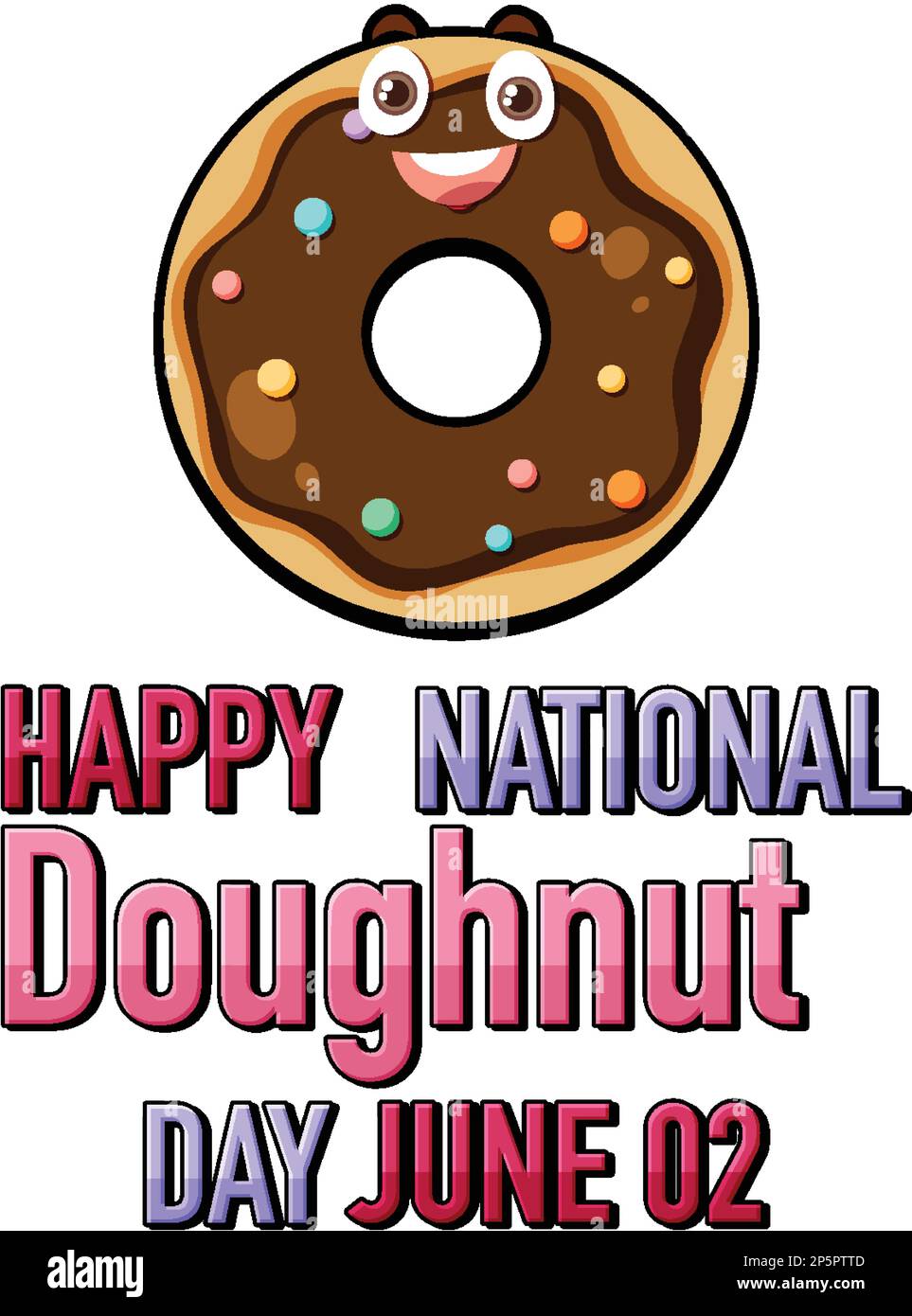 Happy doughnut day in June logo illustration Stock Vector Image & Art ...