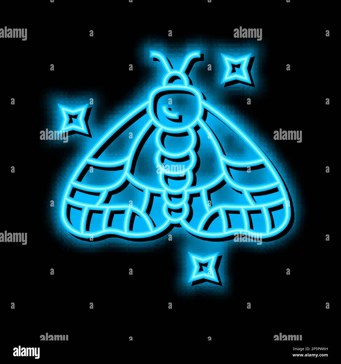 insect boho neon glow icon illustration Stock Vector Image & Art - Alamy