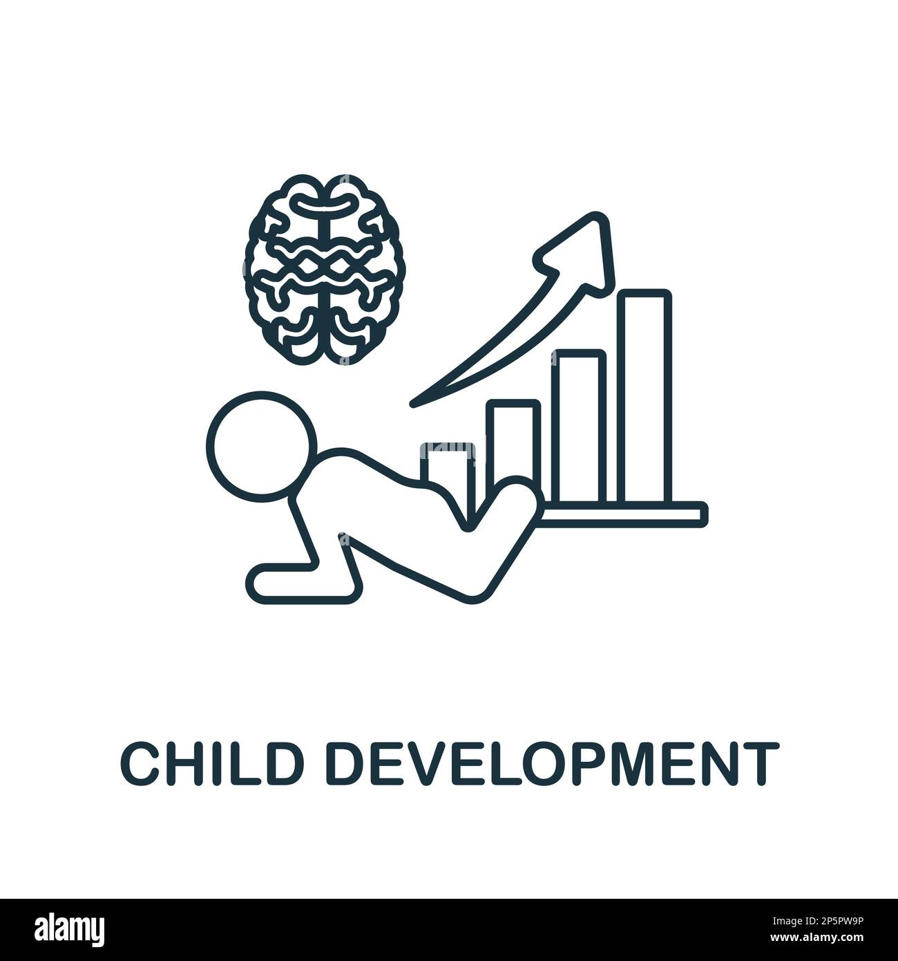 Child Development line icon. Monochrome simple Child Development ... Child Development line icon. Monochrome simple Child Development ...