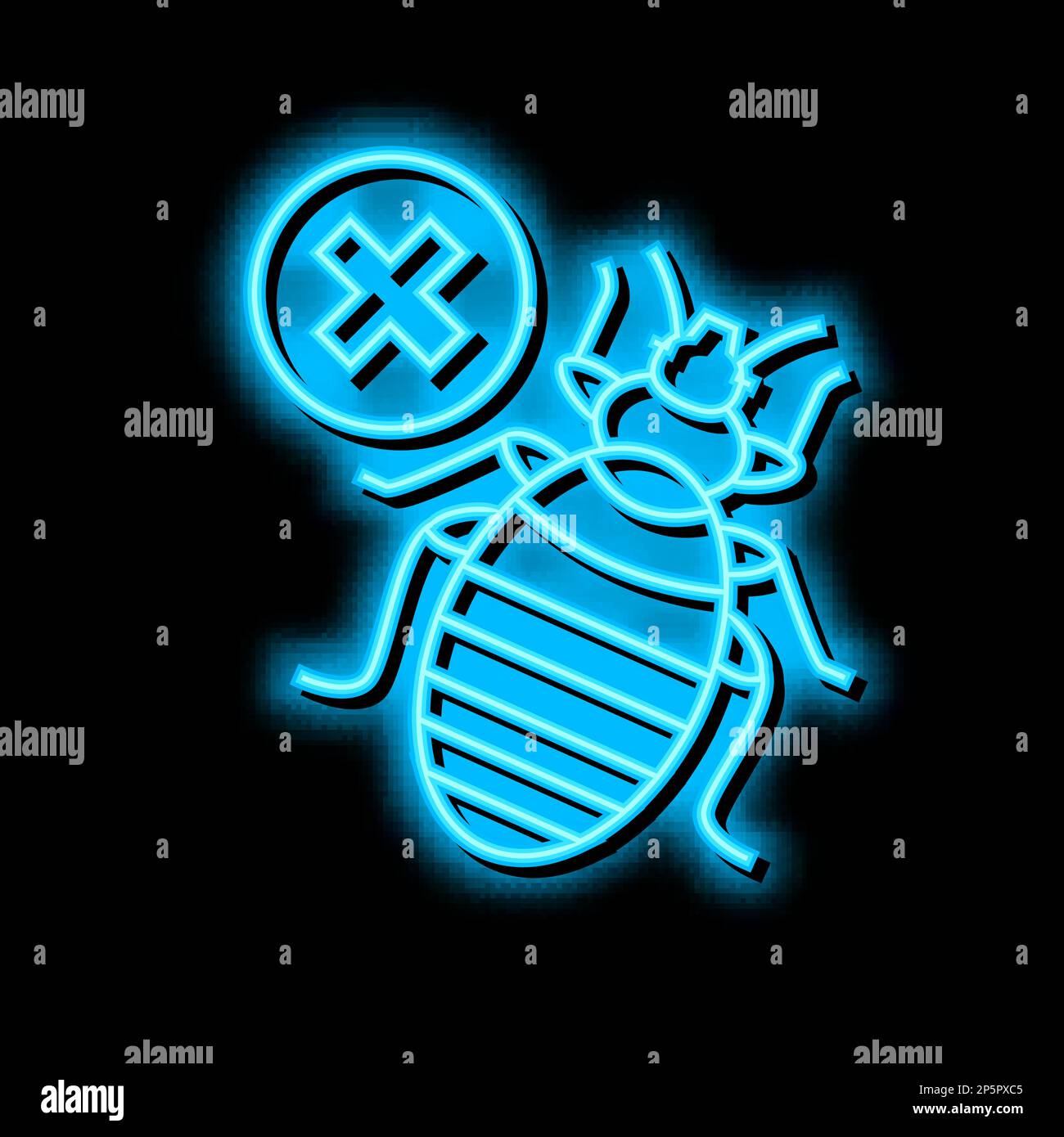 bed bug treatment neon glow icon illustration Stock Vector Image & Art ...
