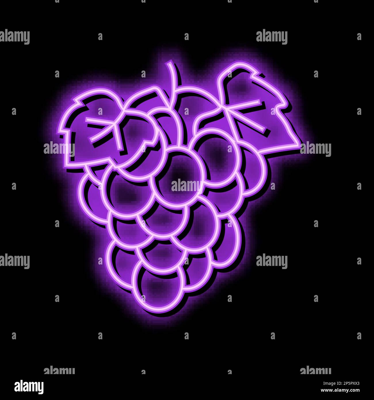 blue grape wine neon glow icon illustration Stock Vector Image & Art ...