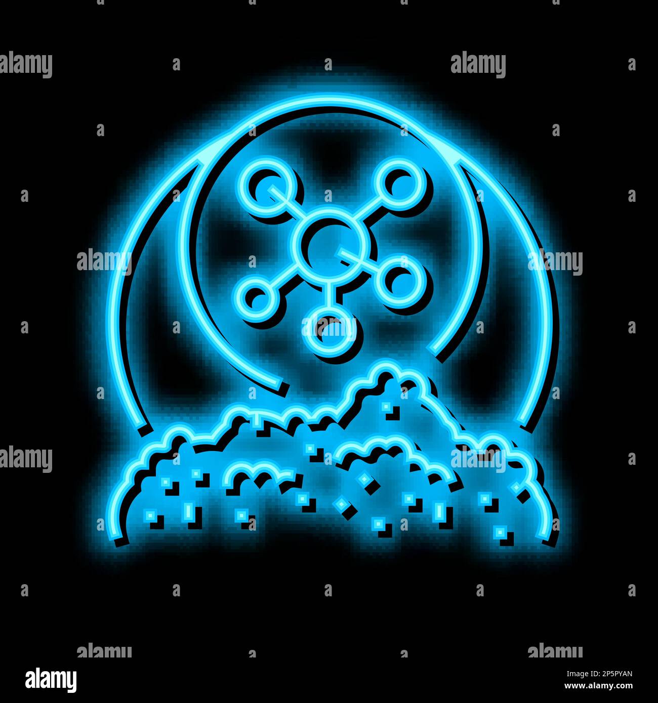 basic inorganics chemical industry neon glow icon illustration Stock ...