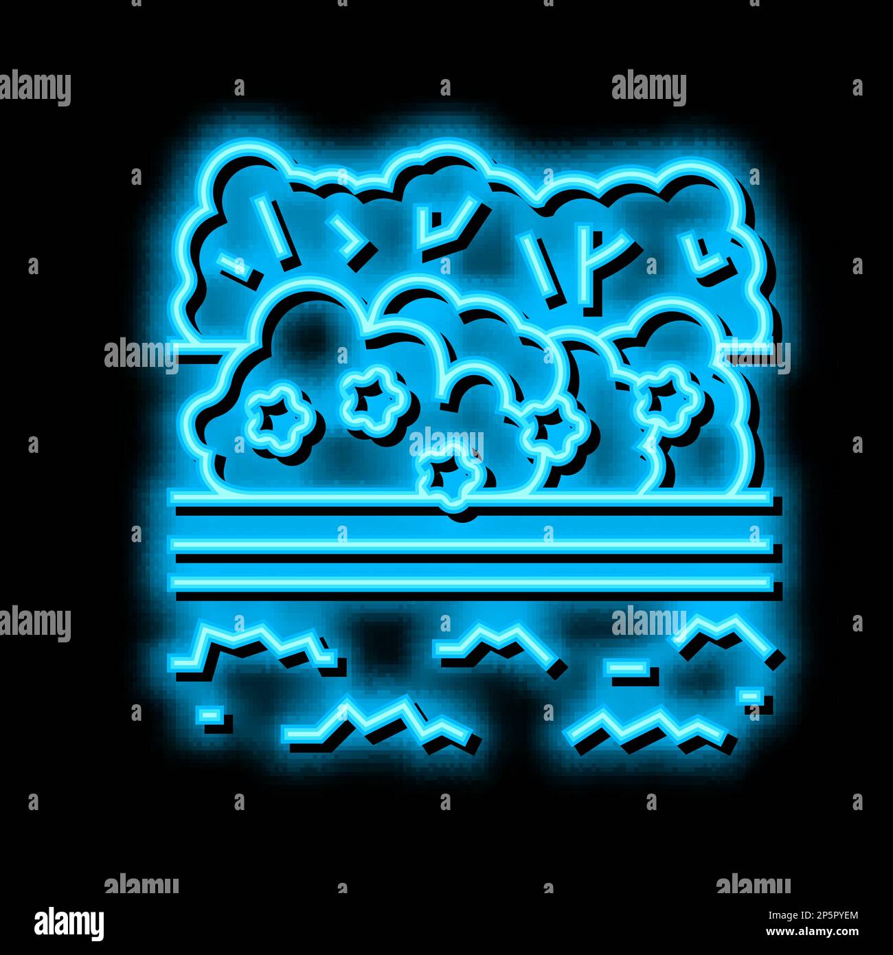 landscape install neon glow icon illustration Stock Vector Image & Art ...