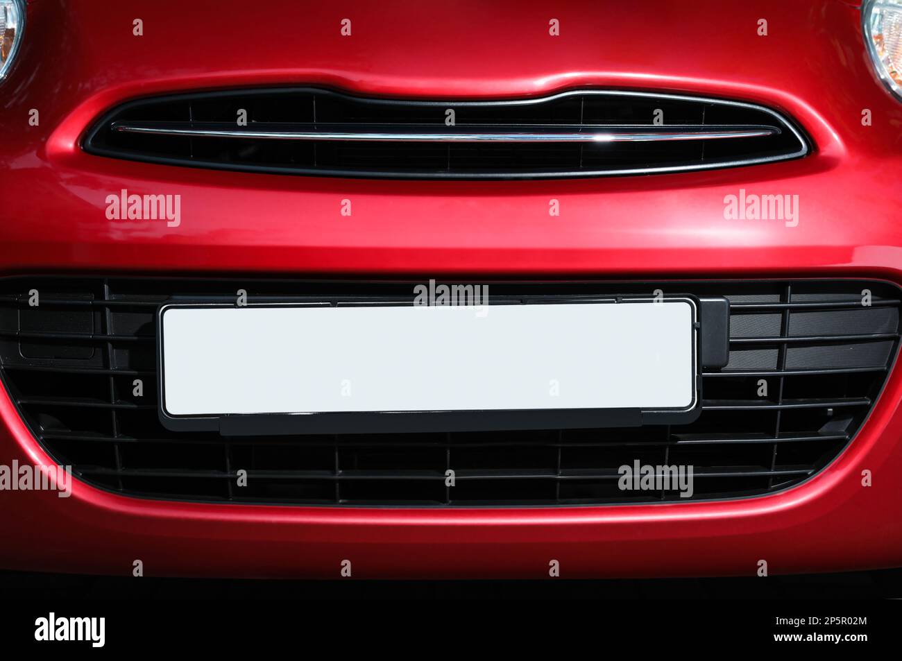 Car with vehicle registration plate, closeup view Stock Photo - Alamy