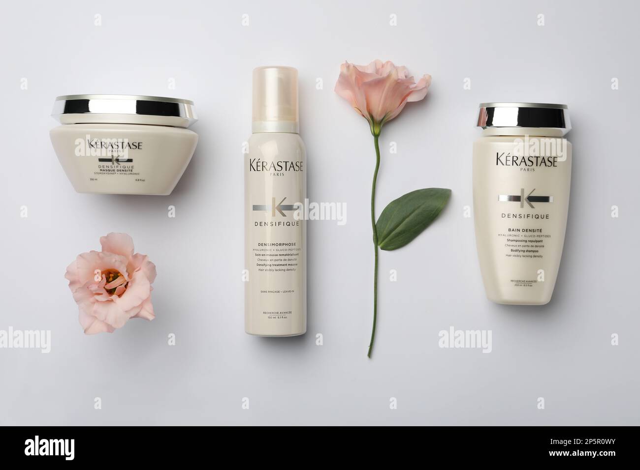 MYKOLAIV, UKRAINE - SEPTEMBER 07, 2021: Flat lay composition with ...