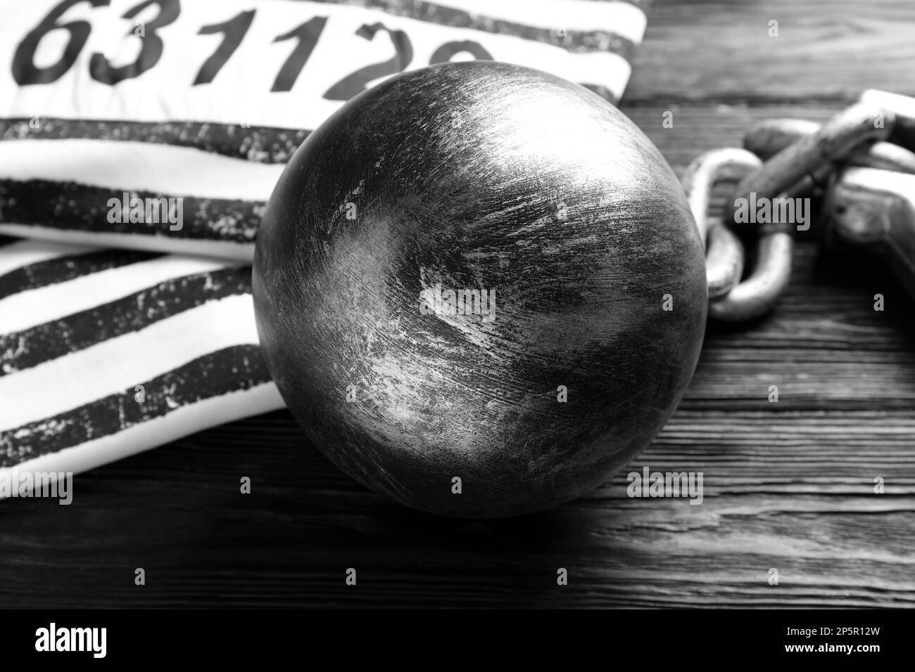 Prisoner iron ball Black and White Stock Photos & Images - Alamy