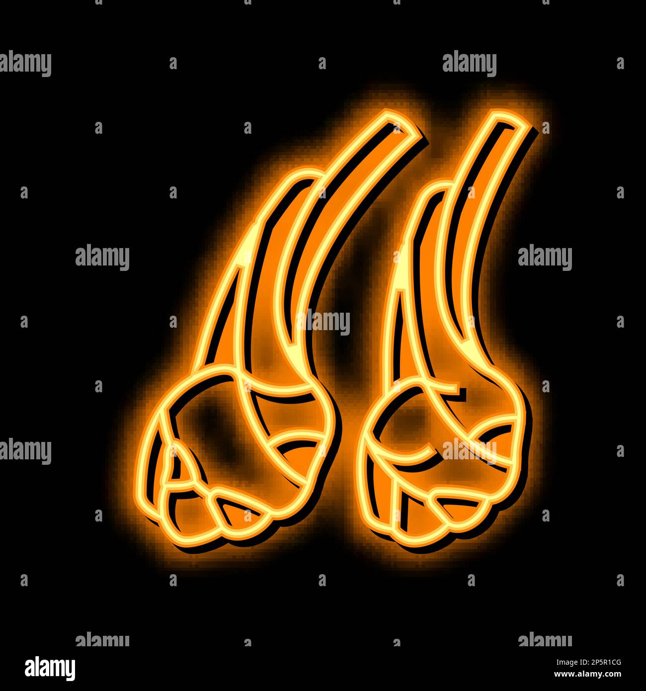 mutton meat neon glow icon illustration Stock Vector Image & Art - Alamy