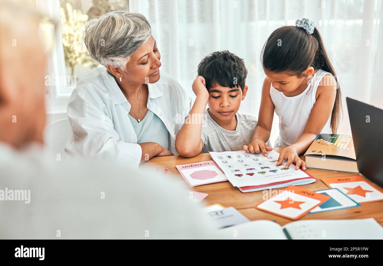 Education, learn and family together with homework, academic material ...