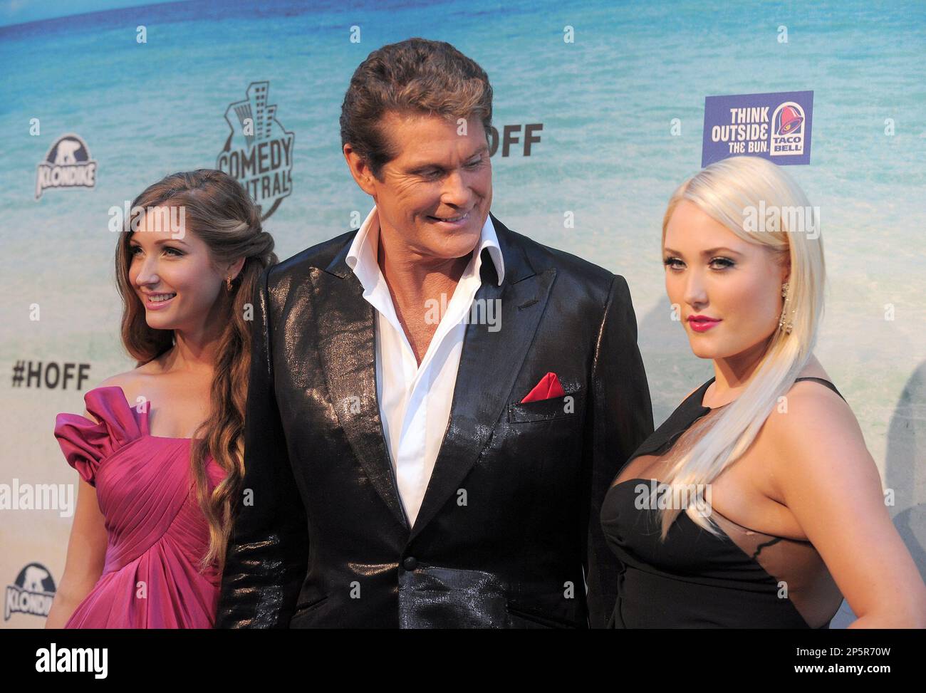 CULVER CITY, CA - AUGUST 01: (L-R) Taylor Ann Hasselhoff, David Hasselhoff and Hayley Amber ...