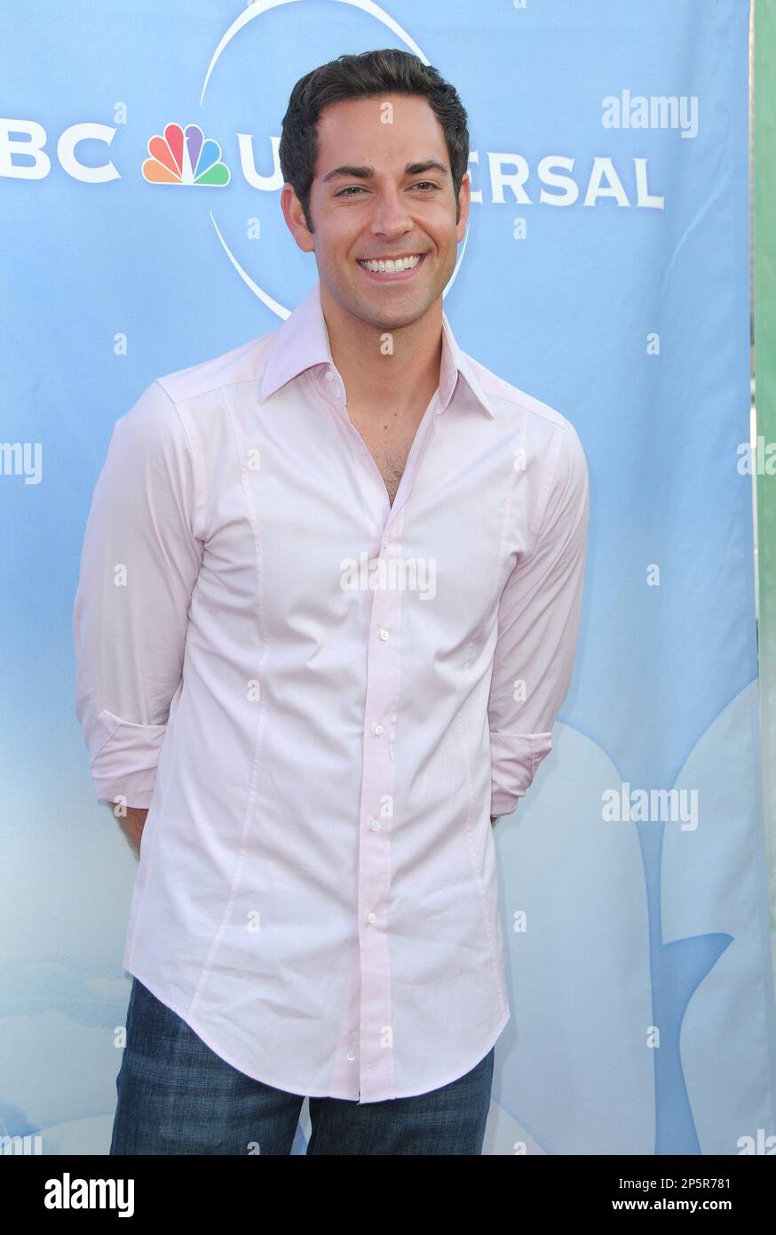 BEVERLY HILLS, CA - JULY 30: Actor Zachary Levi arrives at NBC ...