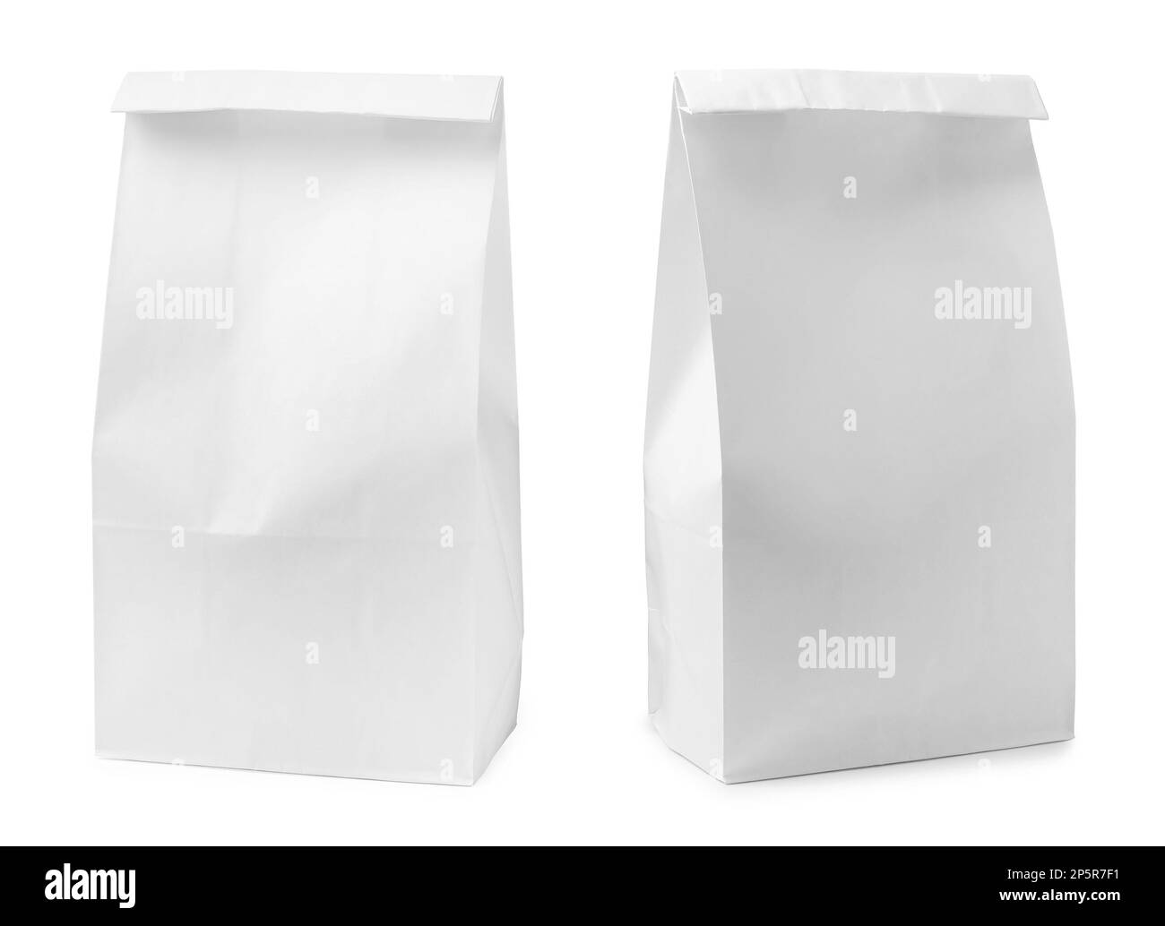 Closed paper bags on white background, collage Stock Photo - Alamy