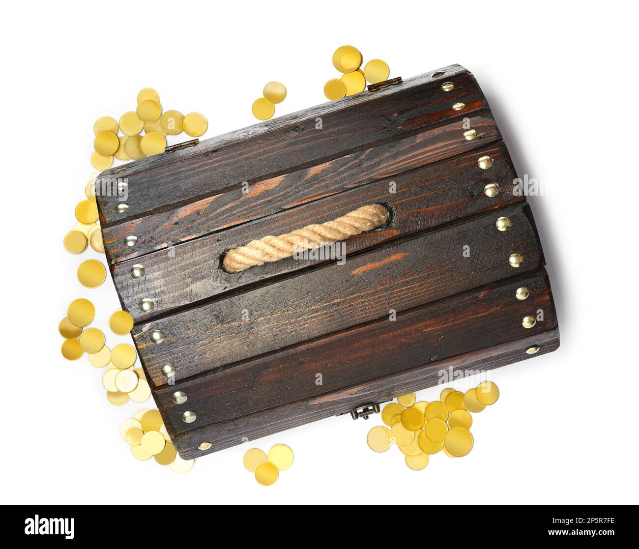 Gold treasure chest top view hi-res stock photography and images - Alamy