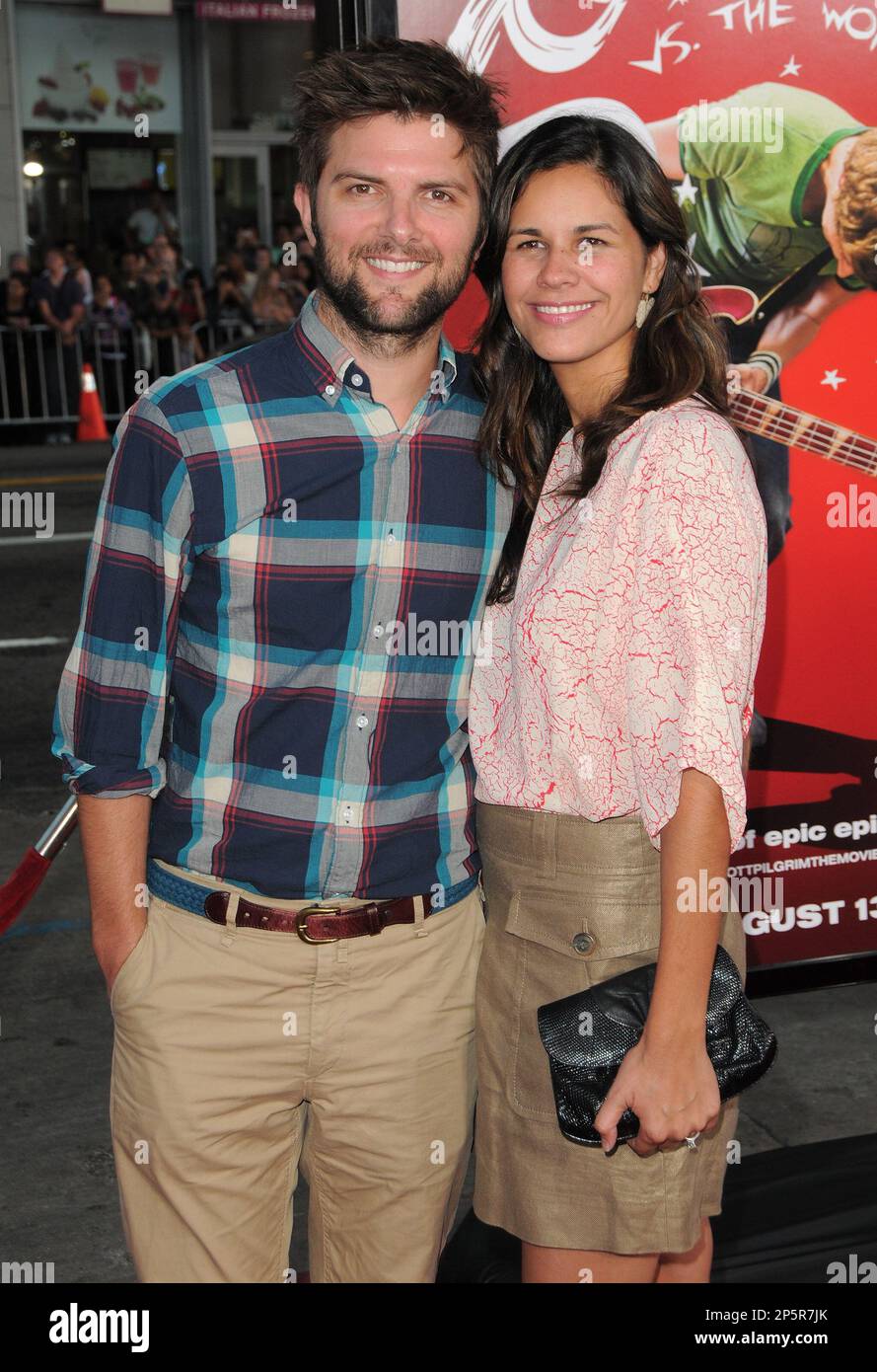 HOLLYWOOD - JULY 27: Actor Adam Scott arrives at the "Scott Pilgrim Vs ...