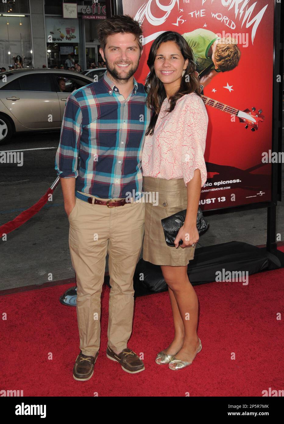 HOLLYWOOD - JULY 27: Actor Adam Scott arrives at the "Scott Pilgrim Vs ...