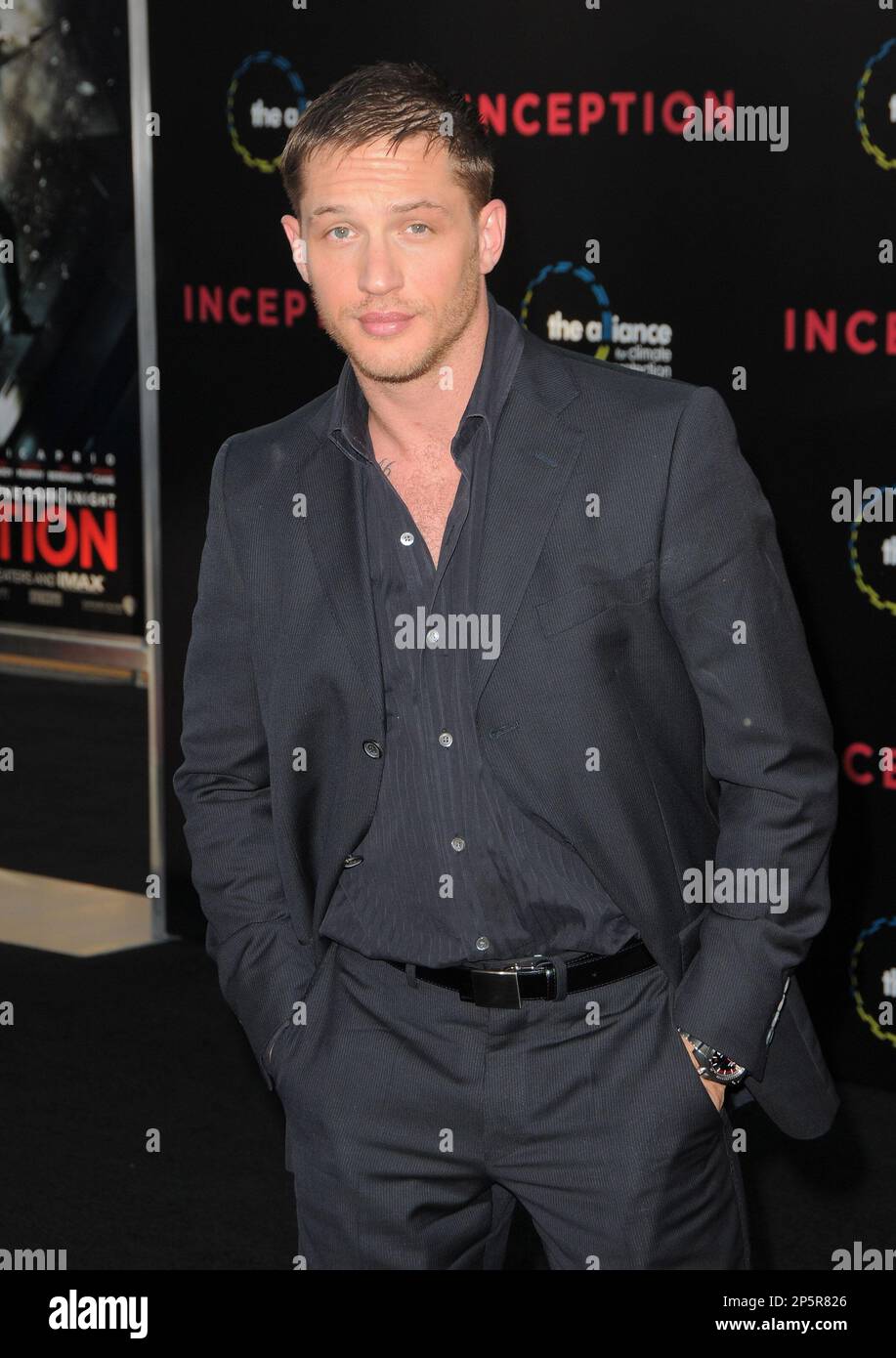 HOLLYWOOD - JULY 13: Actor Tom Hardy arrives to the "Inception" Los ...