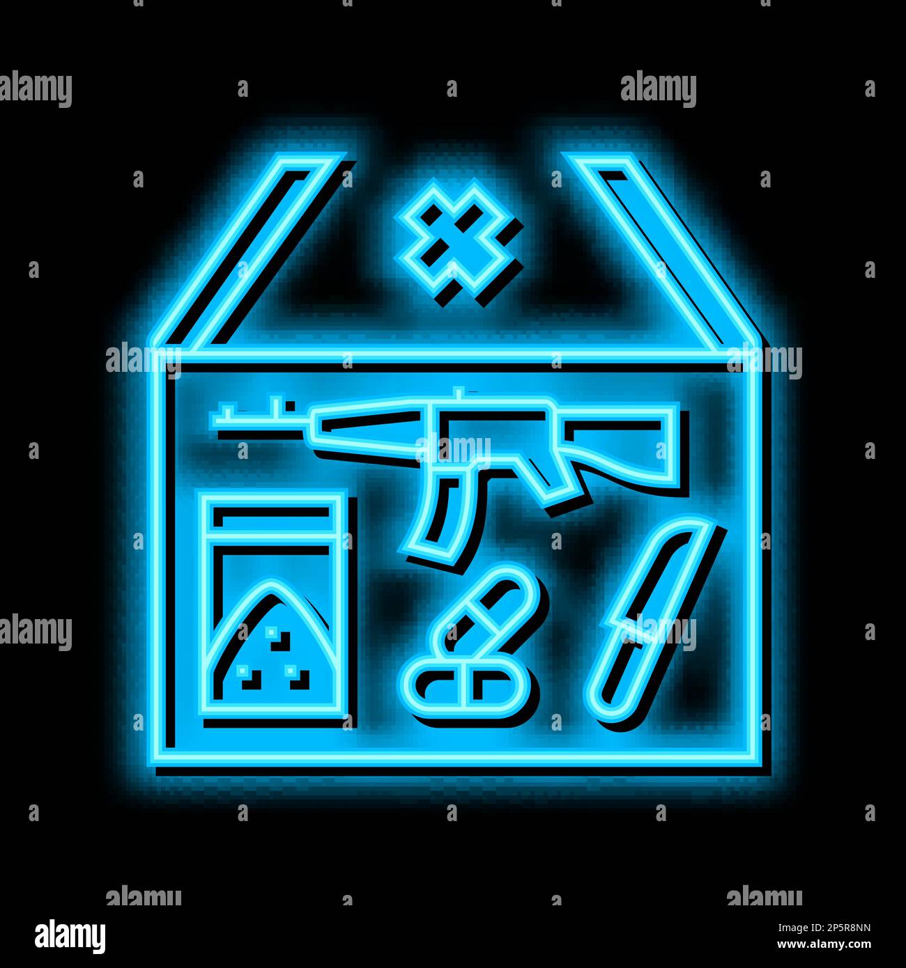 prohibited goods neon glow icon illustration Stock Vector Image & Art ...