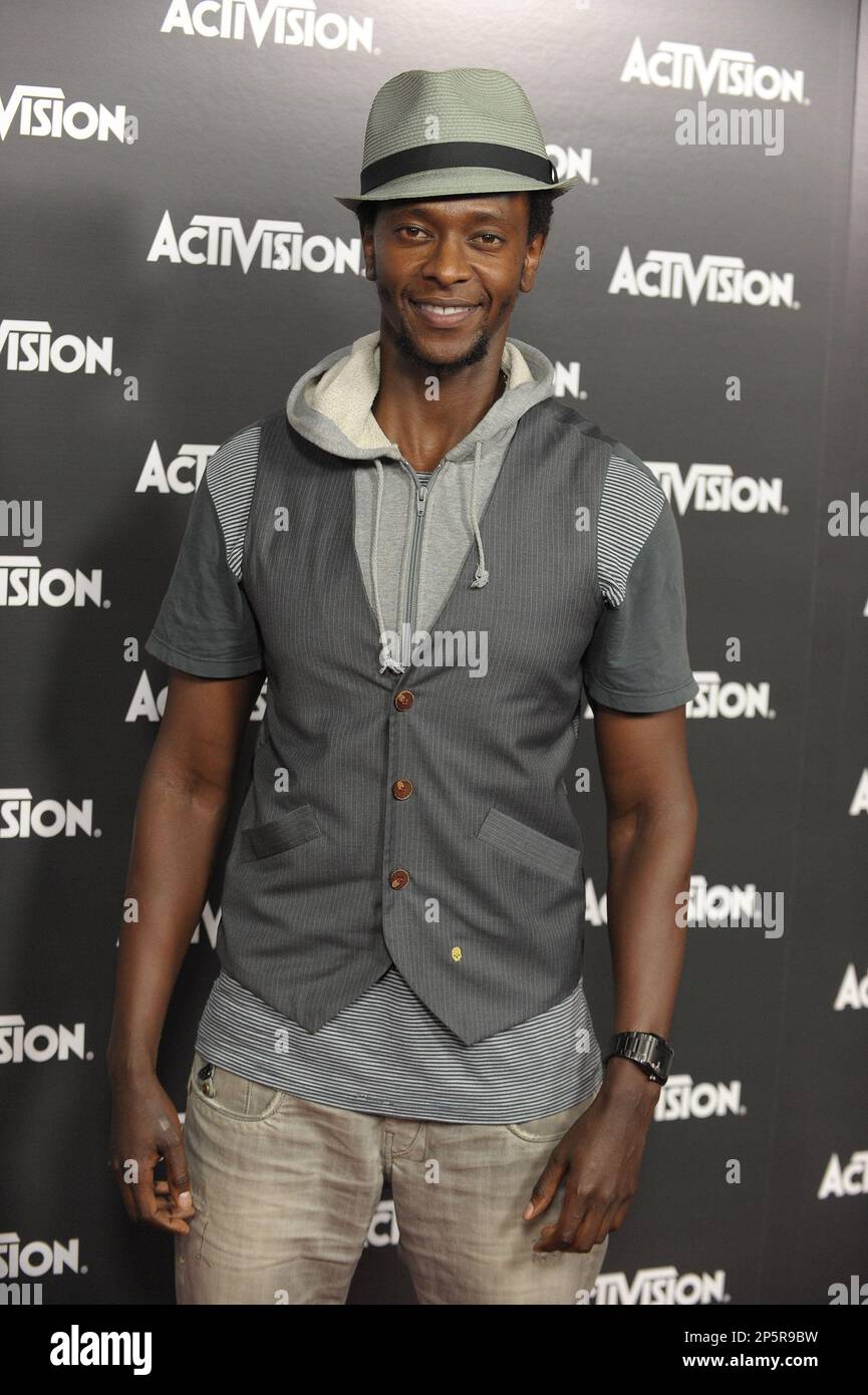 LOS ANGELES, CA - JUNE 14: Edi Gathegi arrives at Activision Kick-Off ...