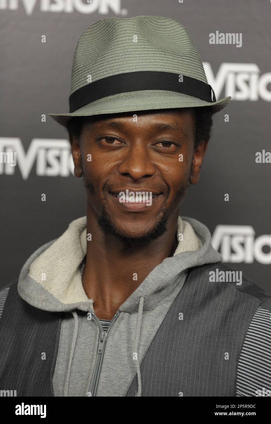 LOS ANGELES, CA - JUNE 14: Edi Gathegi arrives at Activision Kick-Off ...