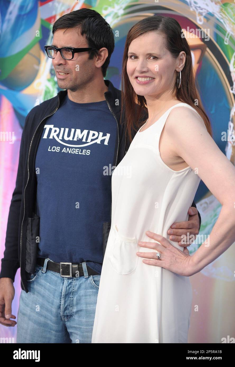 ANAHEIM, CA - JUNE 10: Reza Jarrahy and Geena Davis arrive at the ...