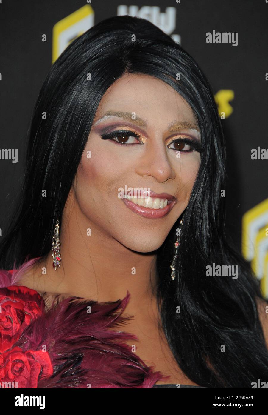 LOS ANGELES, CA - JUNE 08: Shangela arrives at Logo's "NewNowNext ...