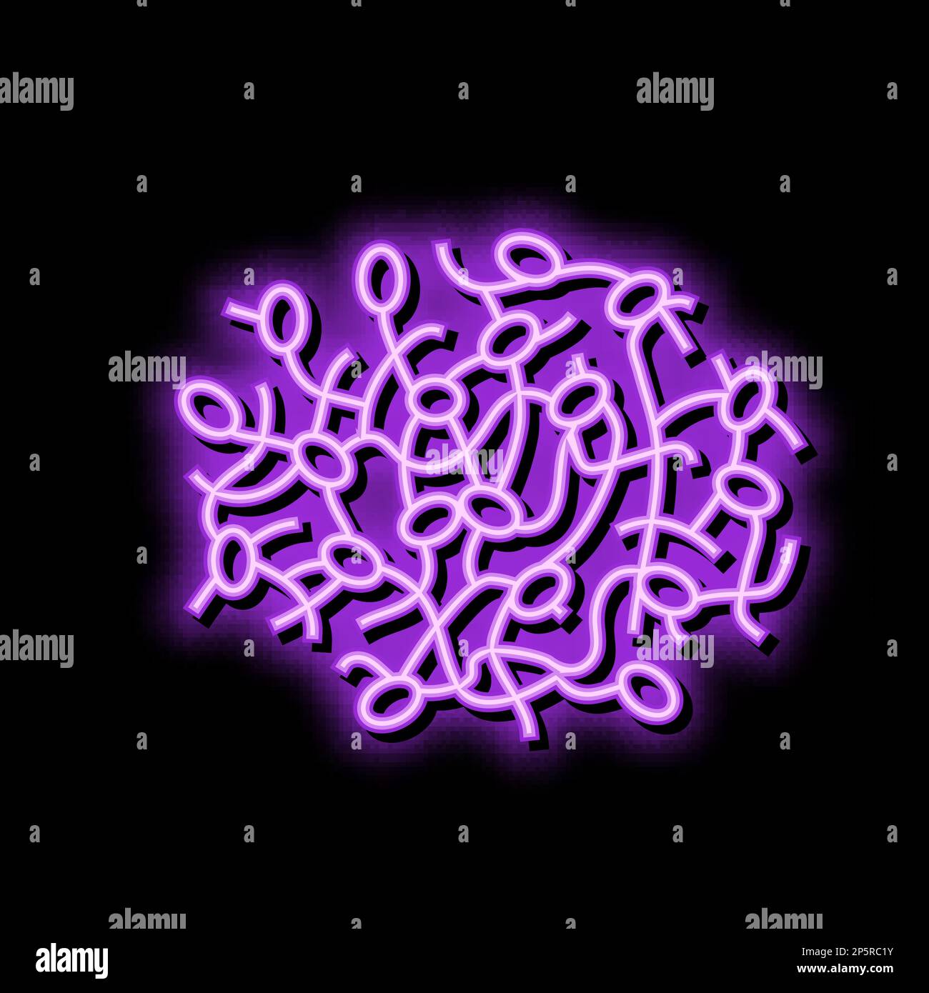 broccoli seeds sprouting neon glow icon illustration Stock Vector Image ...