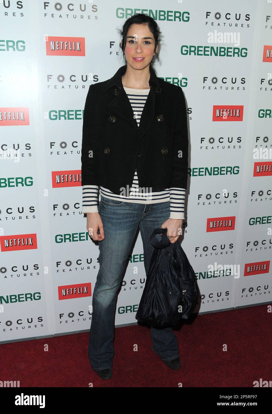 HOLLYWOOD - MARCH 18: Actress Sarah Silverman arrives at the "Greenberg ...