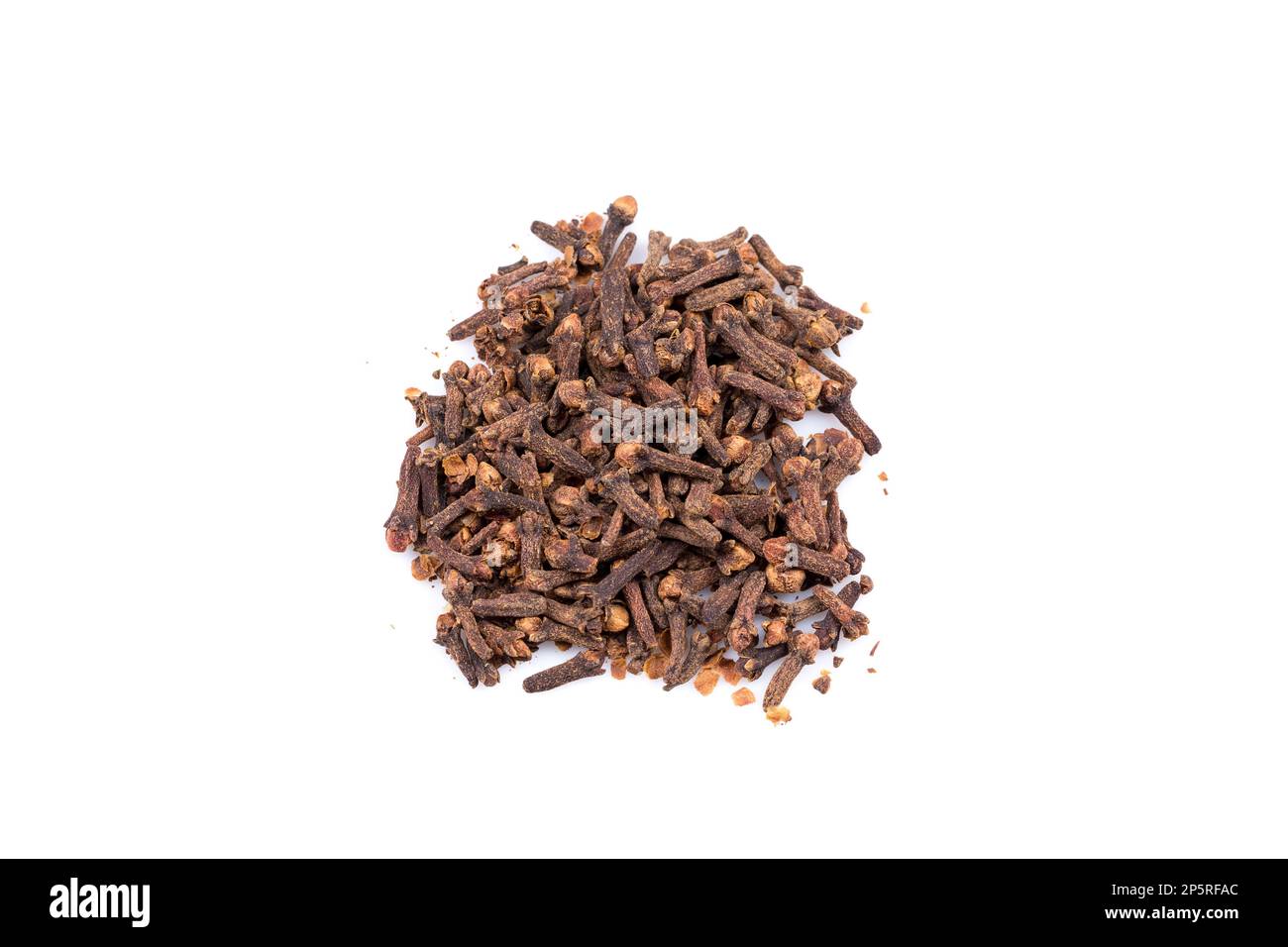 Cloves spice pile isolated on a white background Stock Photo - Alamy