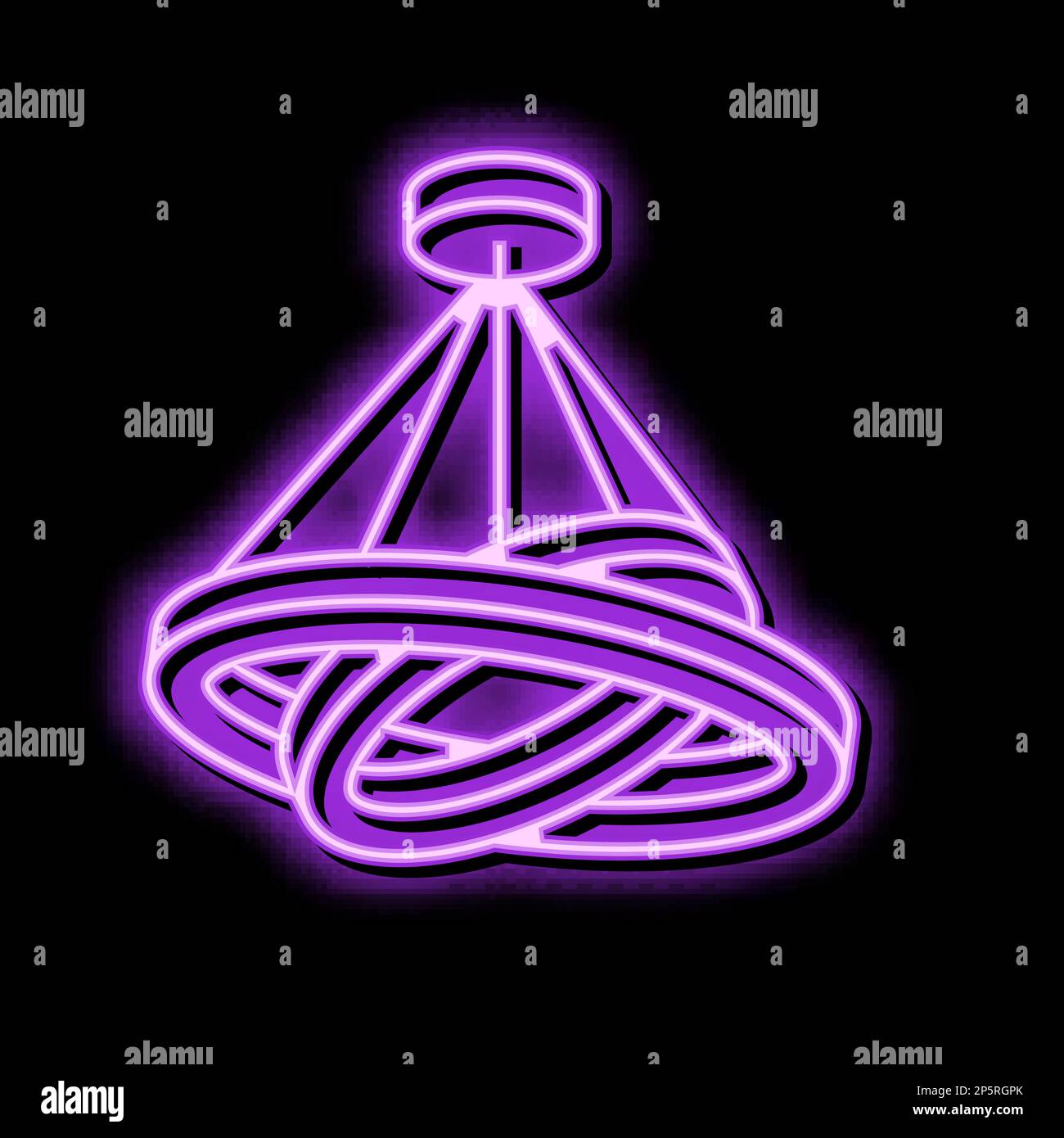 modern lamp ceiling neon glow icon illustration Stock Vector Image ...