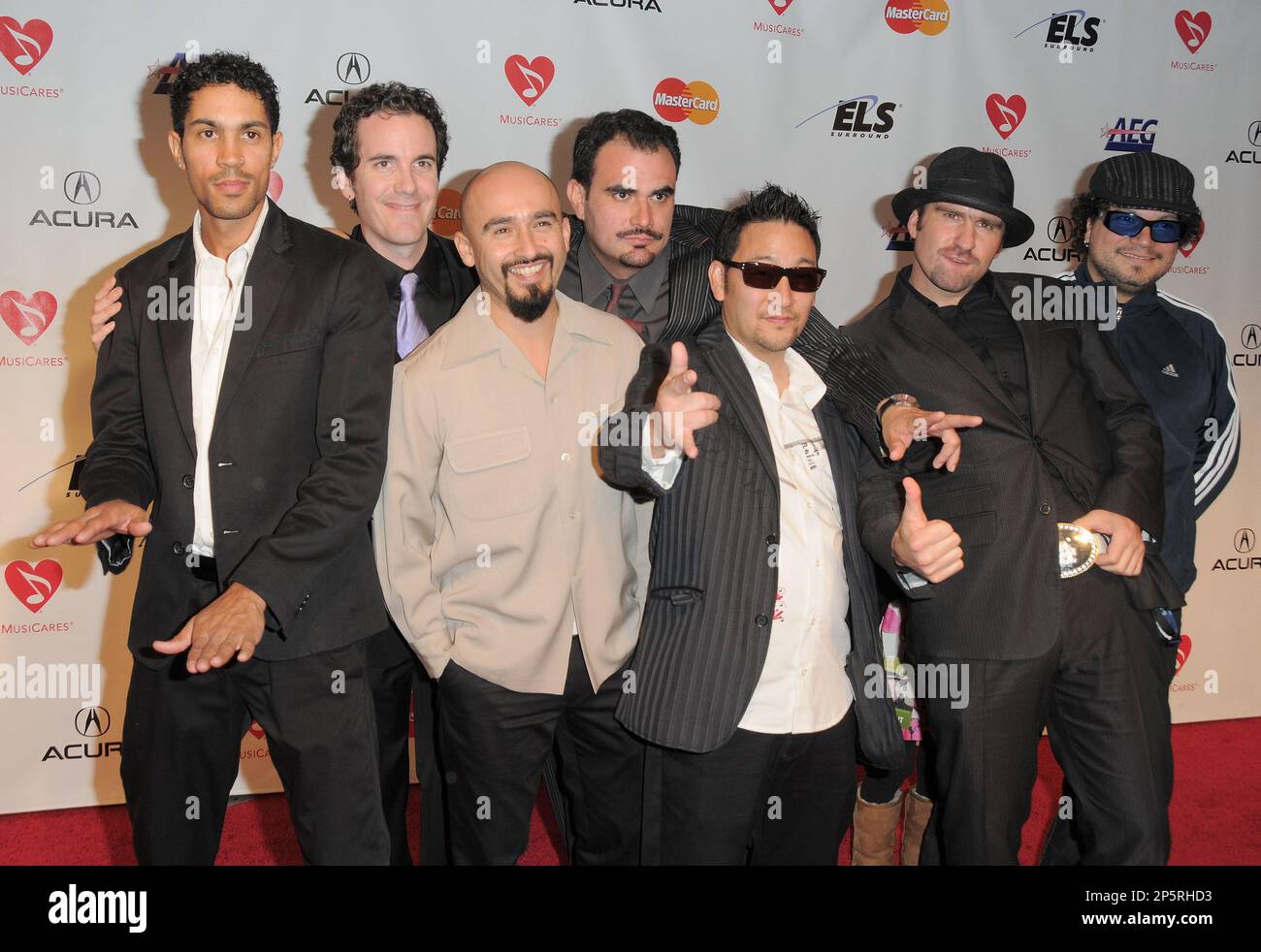 LOS ANGELES, CA - JANUARY 29: Ozomatli arrives at MusiCares 2010 Person ...