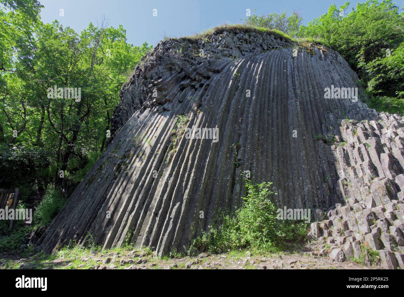 Basaltic pentagonal columns - geological formation of volcanic origin ...
