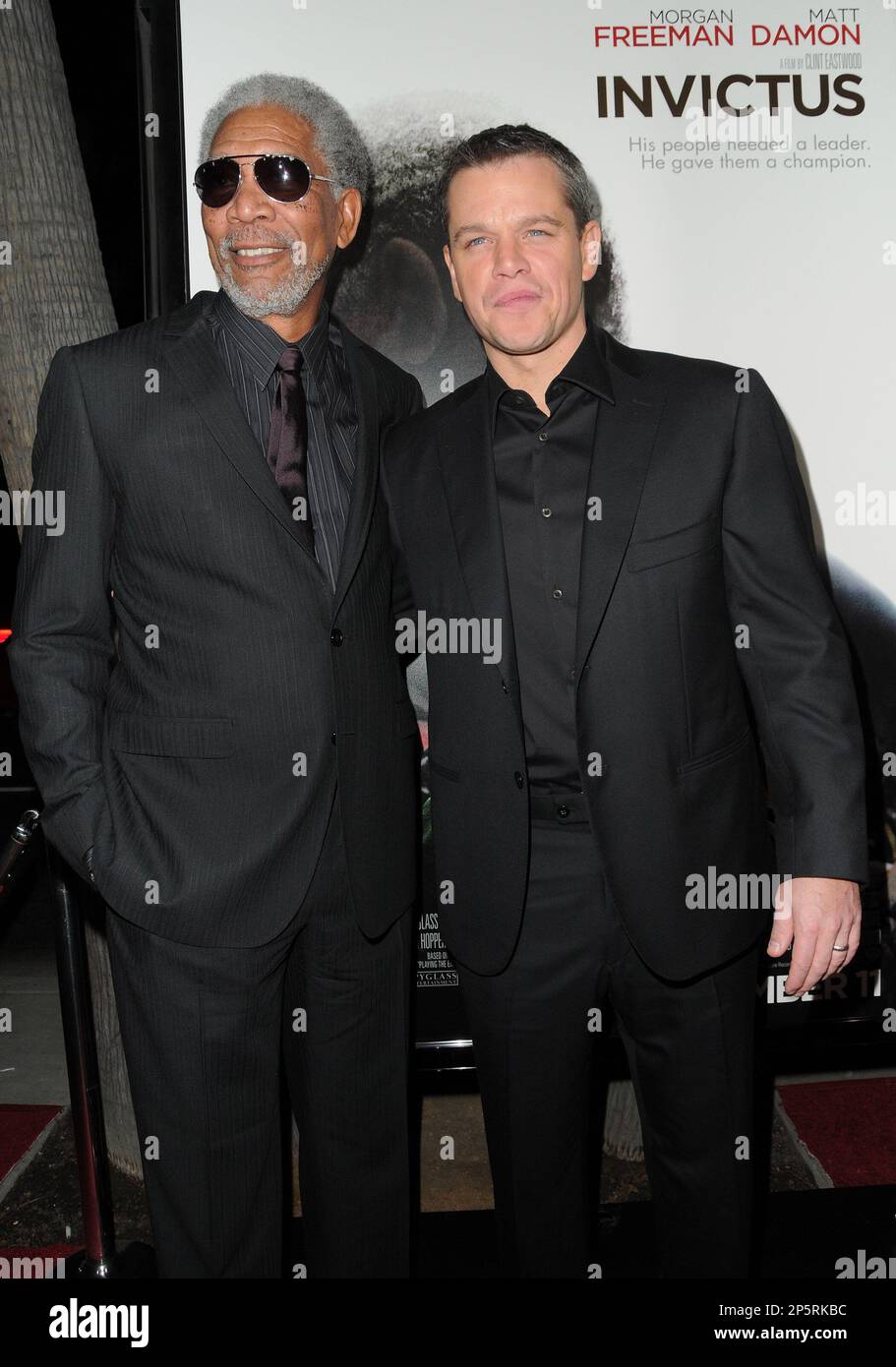 BEVERLY HILLS, CA - DECEMBER 03: Morgan Freeman and Matt Damon attend ...