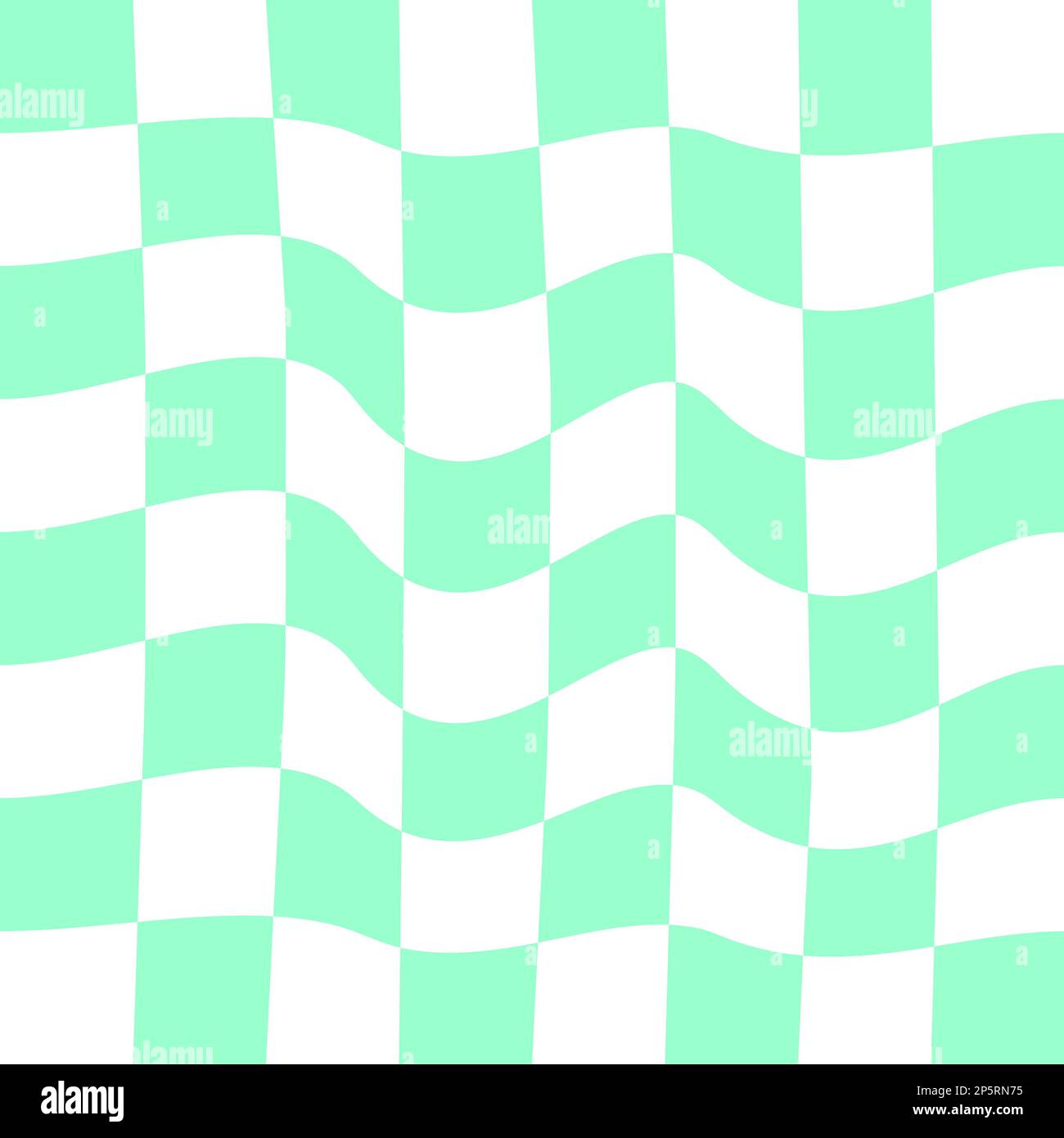 Distorted Chess Board Background Chequered Op Illusion Psychedelic Pattern With Warped Blue