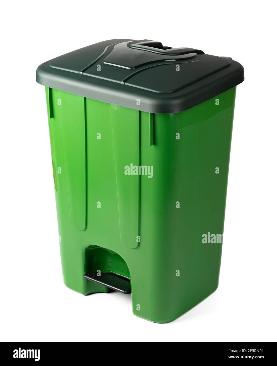 Green recycle bin isolated on white background Stock Photo - Alamy