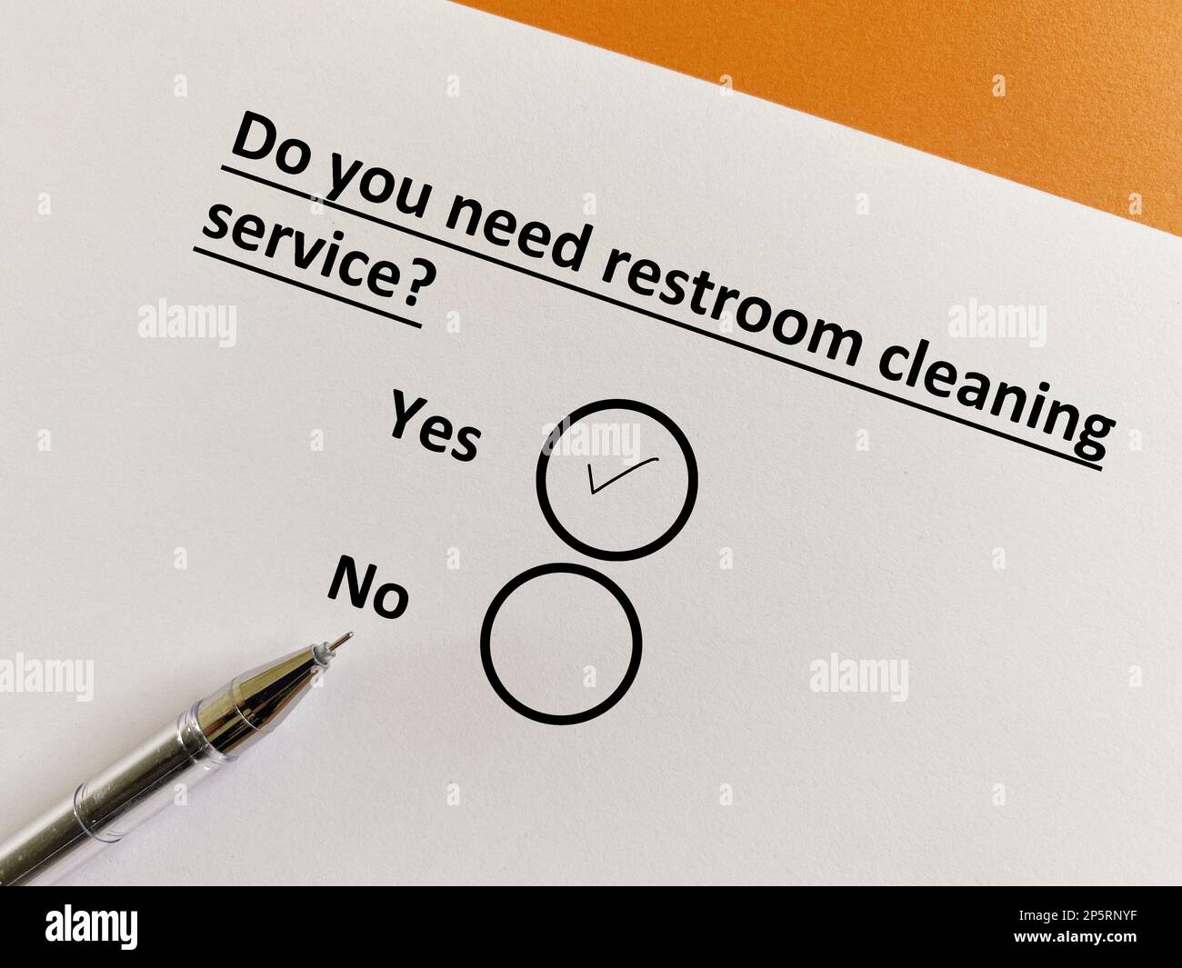 One person is answering question about cleaning service. He needs ...