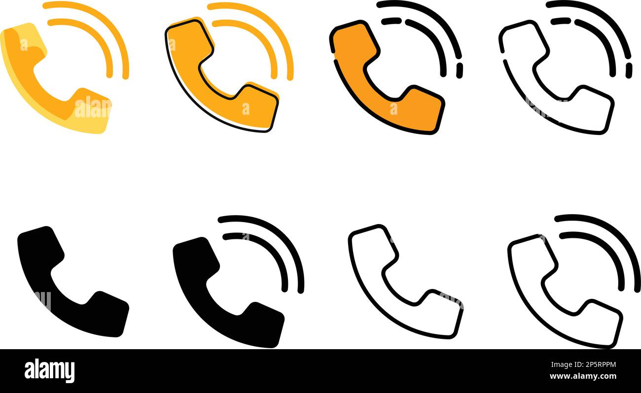 Phone icon in trendy flat style isolated on white background Stock ...