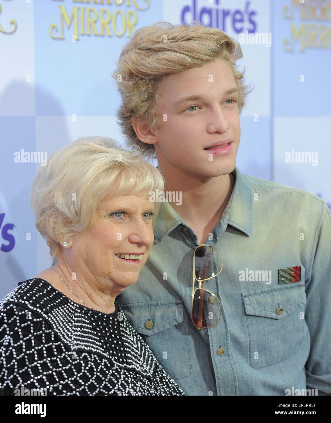HOLLYWOOD, CA - MARCH 17: Singer Cody Simpson (R) and mother Angie ...