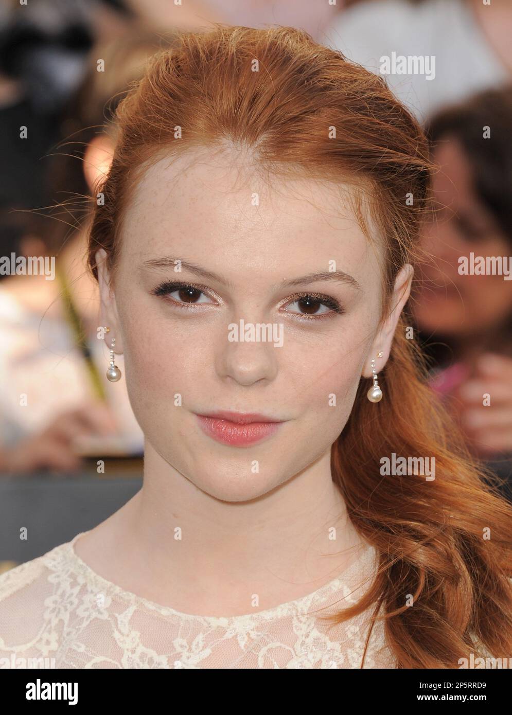 LOS ANGELES, CA - MARCH 12: Actress Annie Thurman arrives at "The Hunger Games" Los Angeles ...