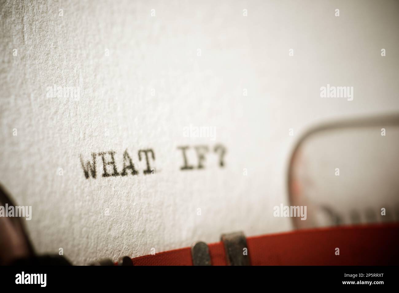 What if question written with a typewriter Stock Photo - Alamy