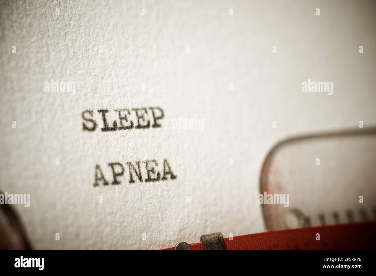 Sleep apnea text written with a typewriter Stock Photo - Alamy