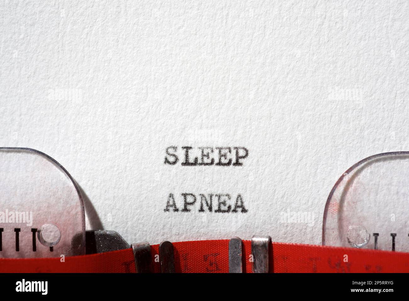 Sleep apnea text written with a typewriter Stock Photo - Alamy
