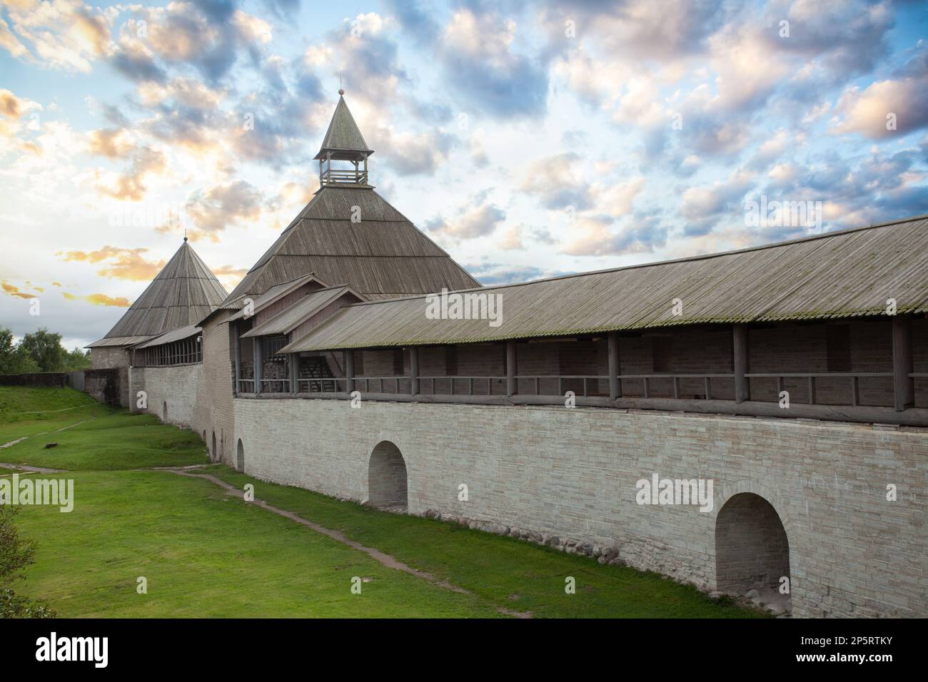 Summer sunny landscape of old Ladoga, landmark in Russia Stock Photo ...