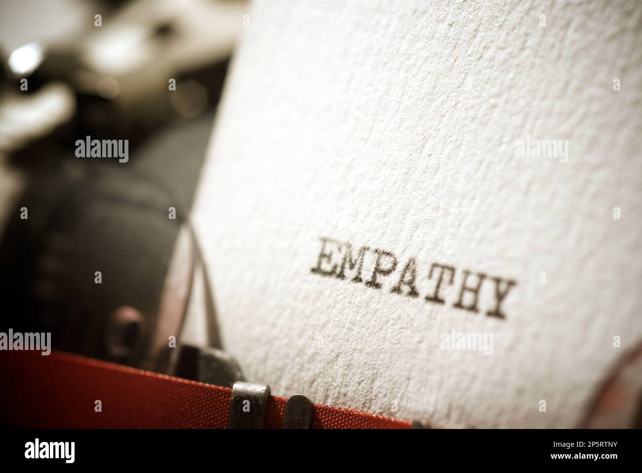 Empathy word written with a typewriter Stock Photo - Alamy
